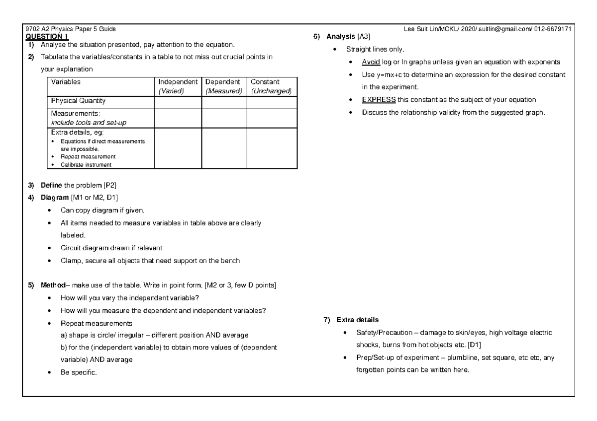 P5 Set A Part 1 - QUESTION 1 Analyse the situation presented, pay ...