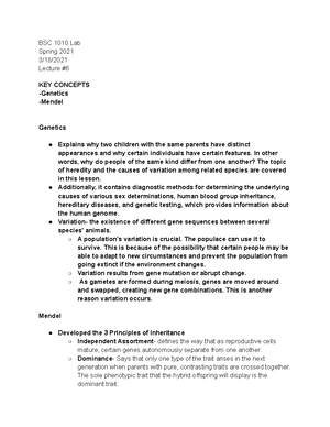 BSC 1010 Lab Lecture #1 - Introduction to the science method, reading ...