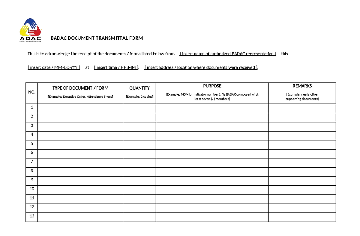 2-badac-form-document-transmittal-form compress - “ BADAC DOCUMENT ...