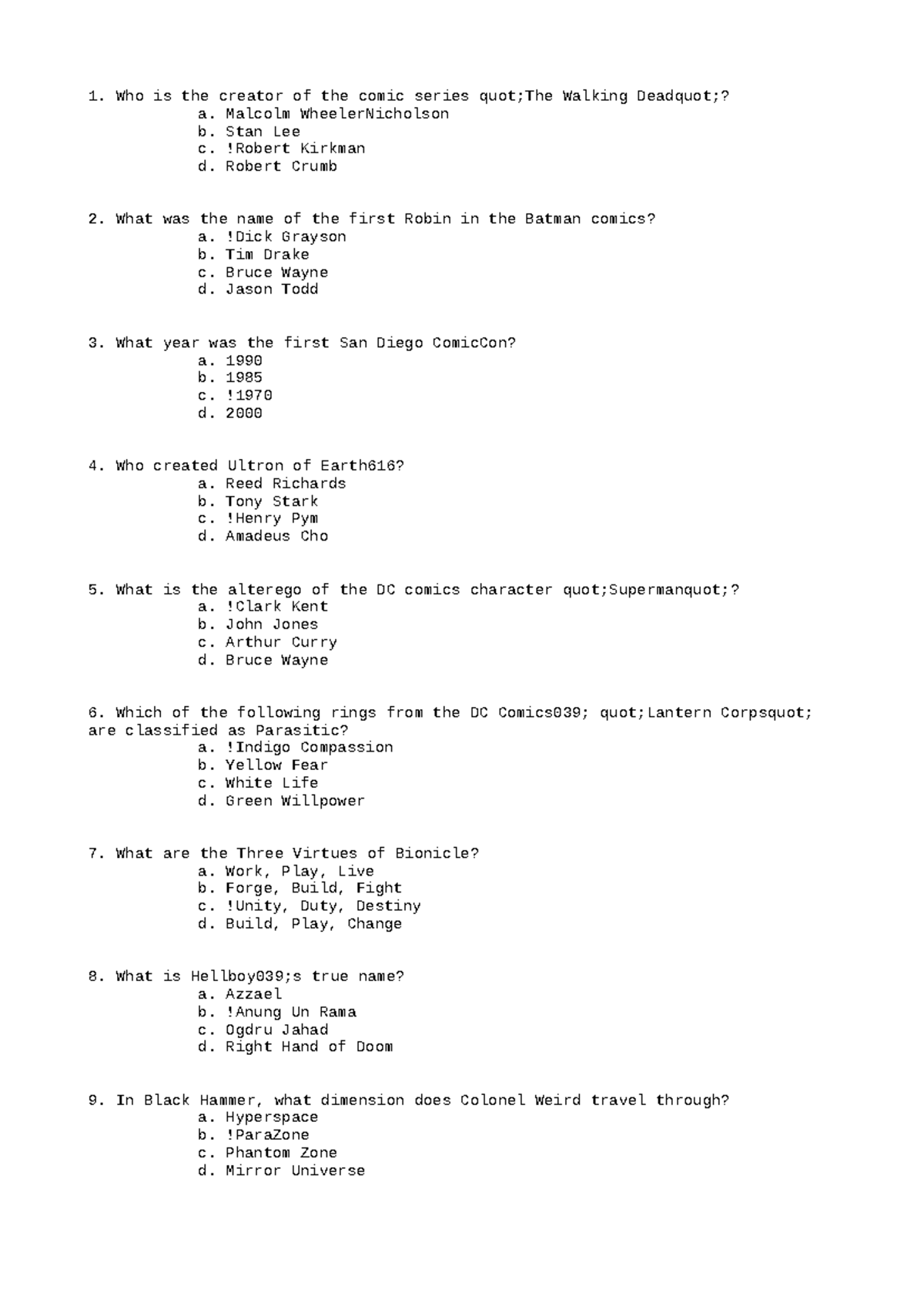 MU142 Music Composition Fall 2021 8 - Who is the creator of the comic ...