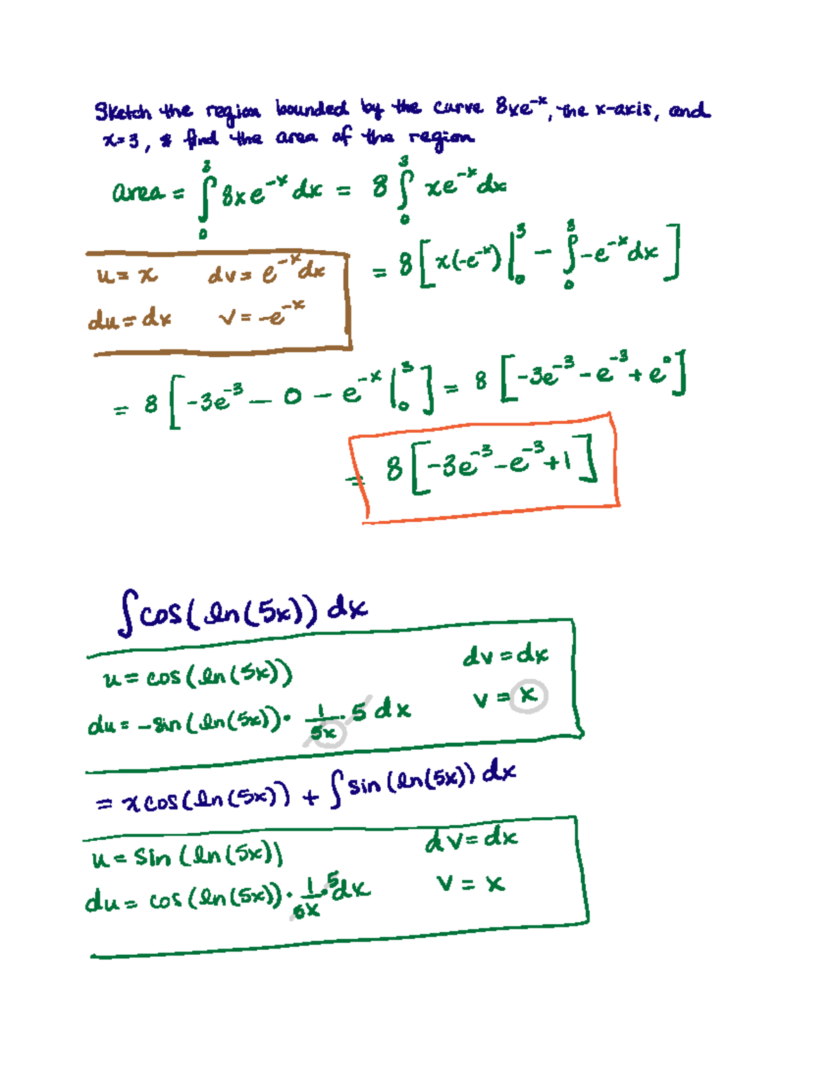 Week1-Day4-IBPand Trig Integration Wrap Up - Sketch the region bounded ...