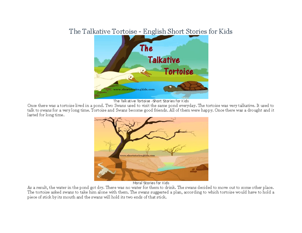 The-Talkative-Tortoise - The Talkative Tortoise - English Short Stories ...