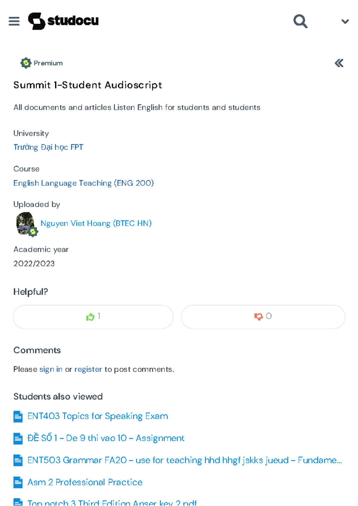 Summit-1-student-audioscript compress - Summit 1-Student Audioscript ...