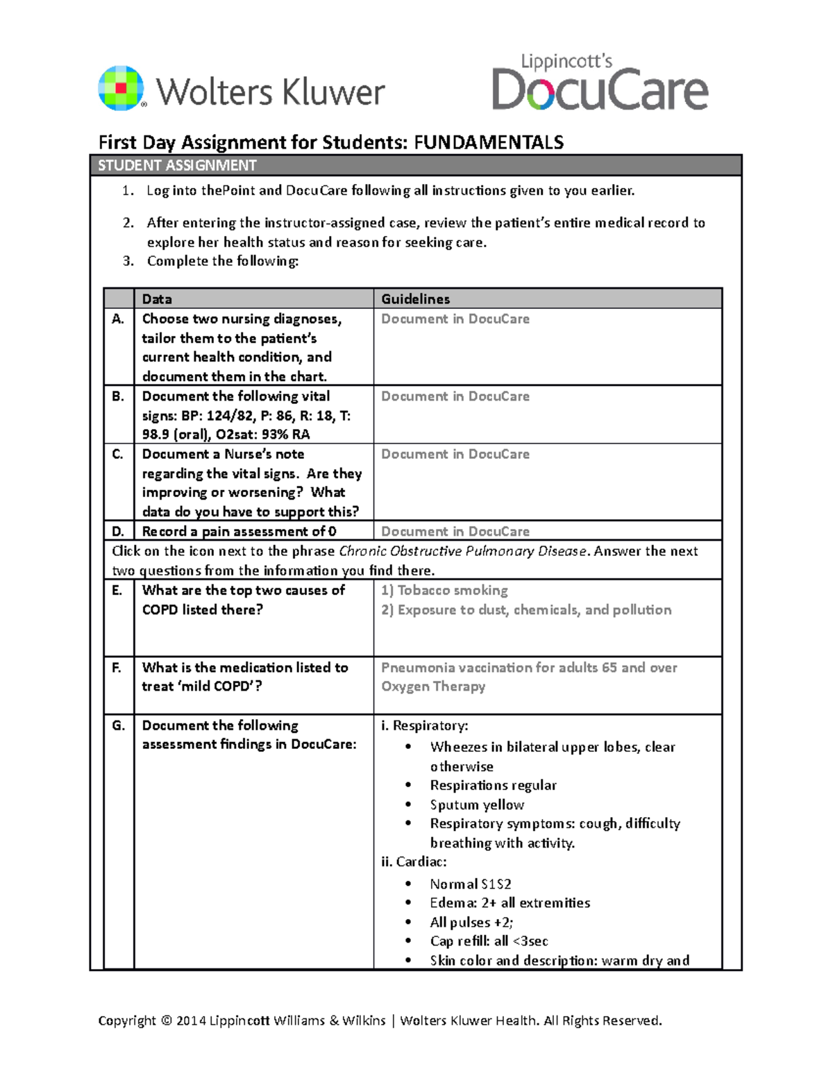 Docu Care: SIMS - efsgrgrgergerg - First Day Assignment for Students ...