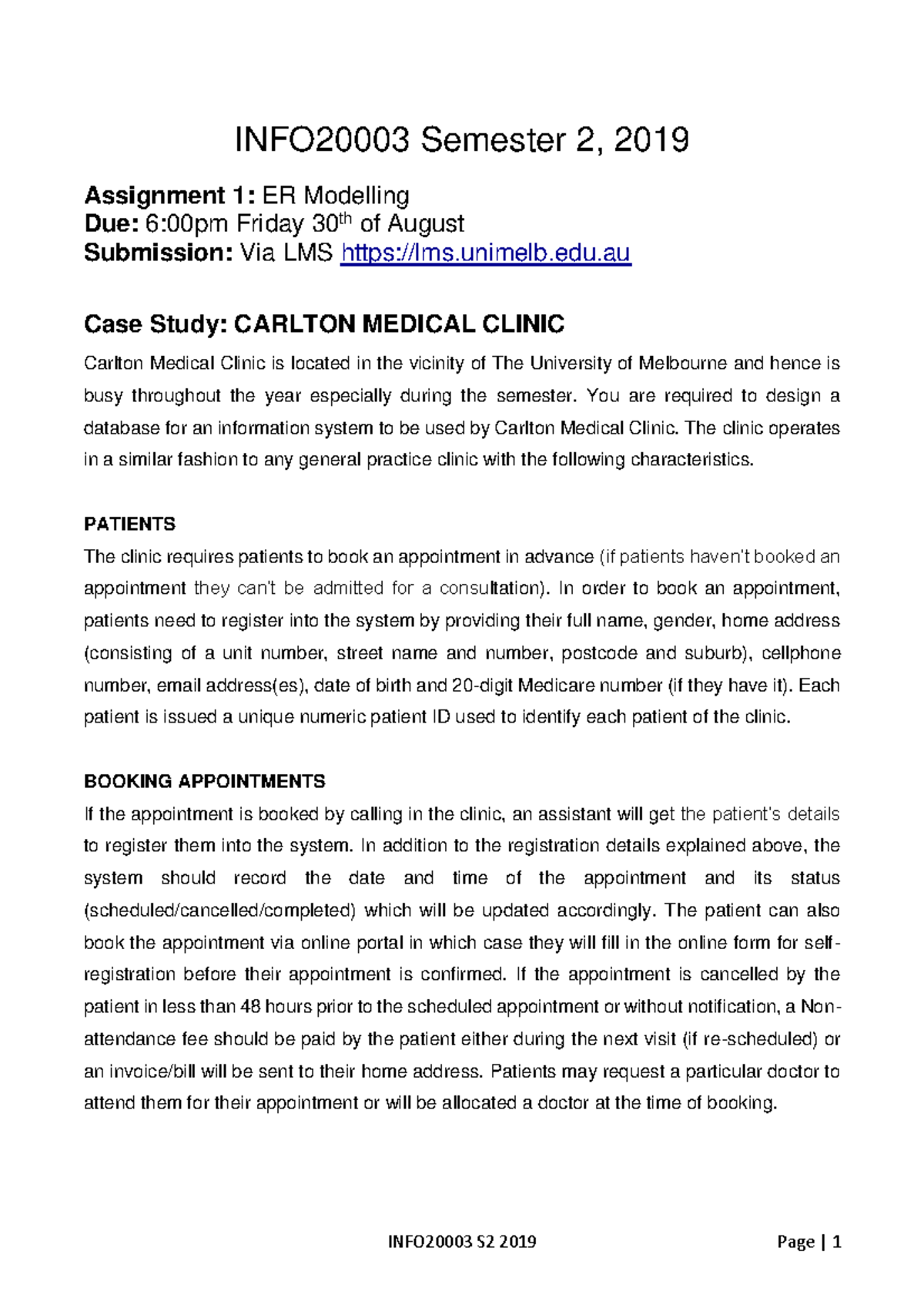 Assignment 1 Description Warning Tt Undefined Function 32 Info20003 Semester 2 2019