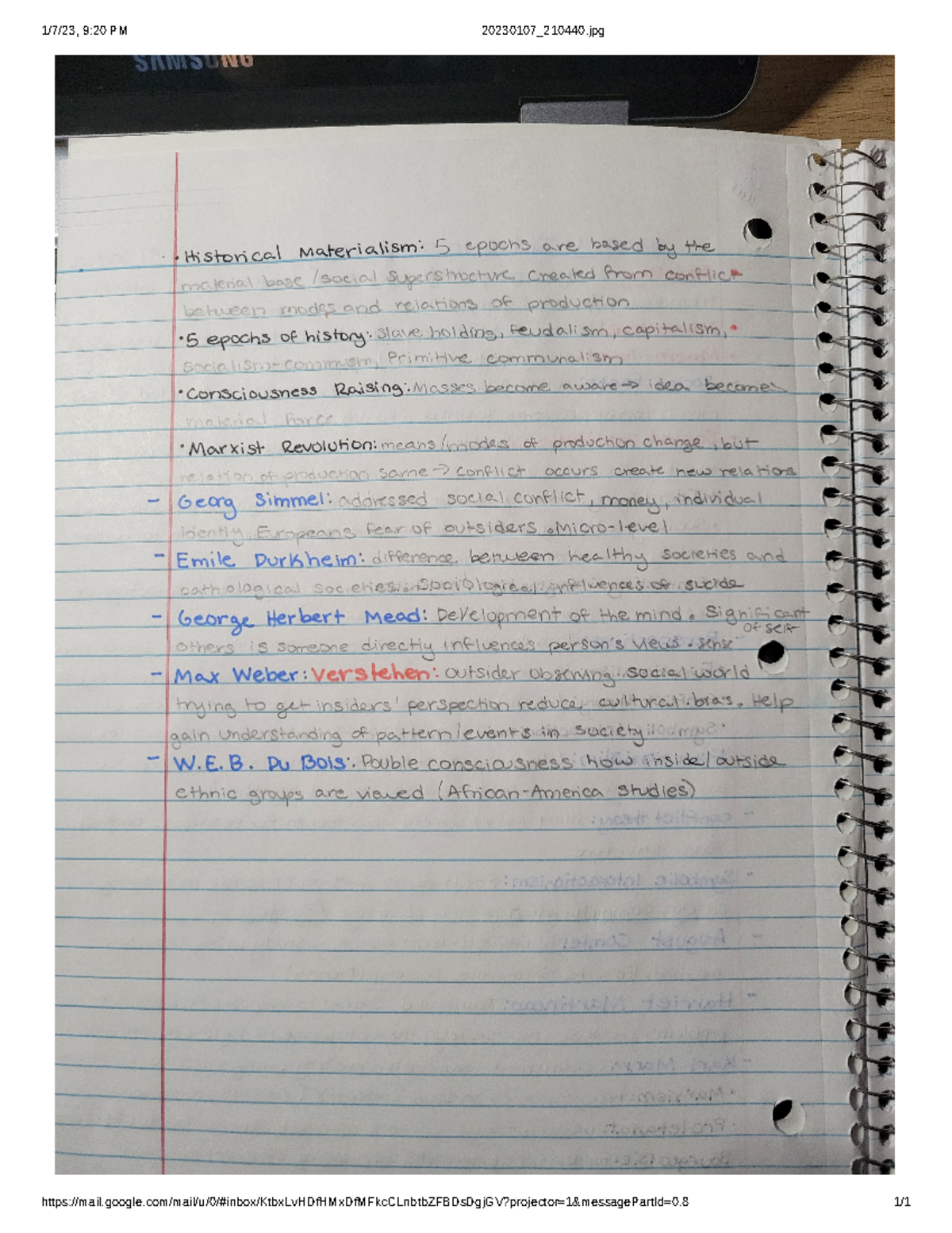 Unit 1 cont - Week one, - SOC 1305 - 1/7/23, 9:20 PM 20230107_210440 ...
