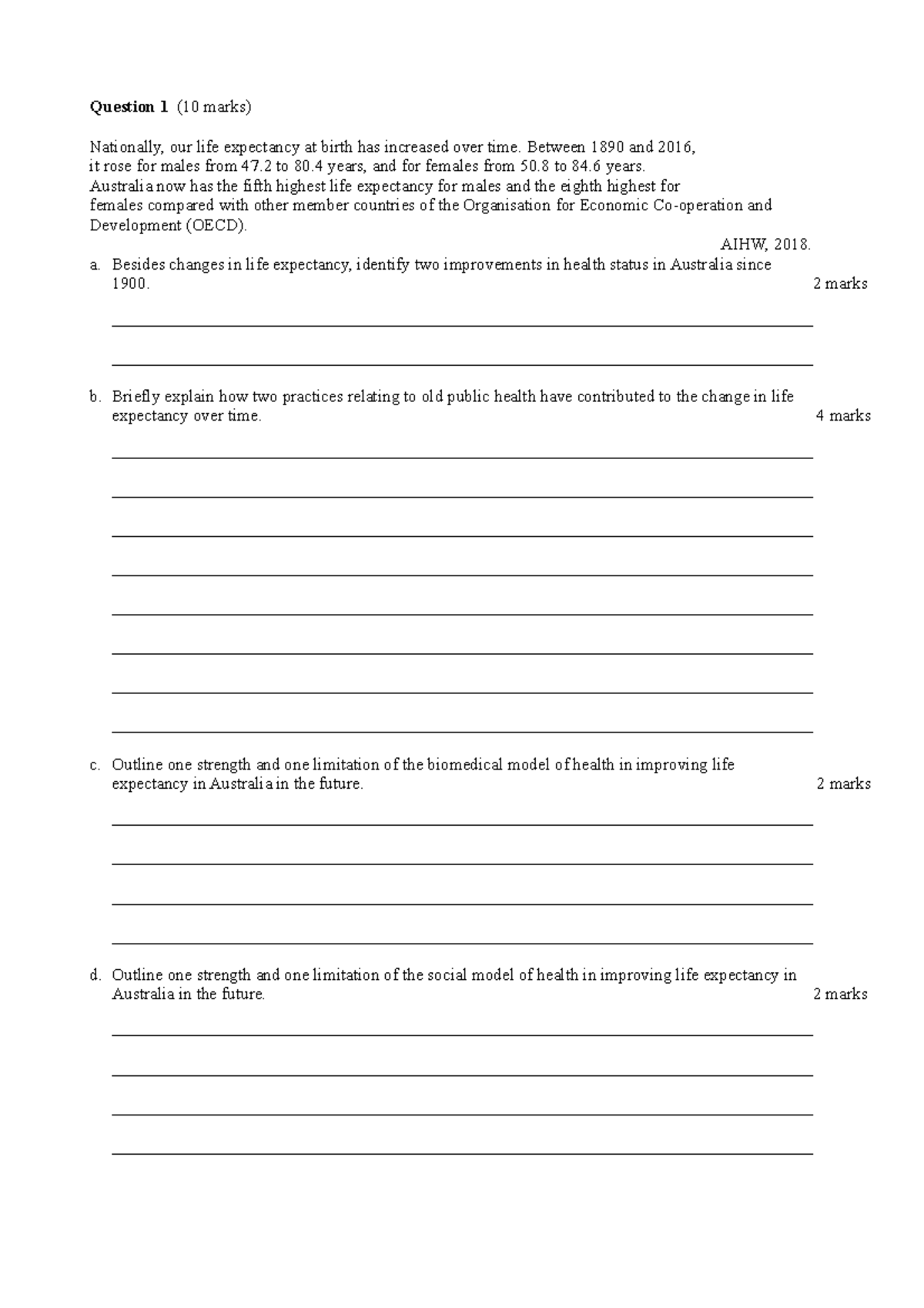 PRAC SAC - kn bbhbjkl fhf drryuxdrjc y.igufduxrj - Question 1 (10 marks ...