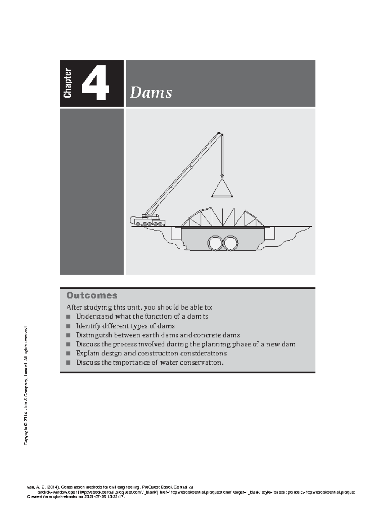 Construction Methods for Civil Engineering - (Chapter 4 Dams ...