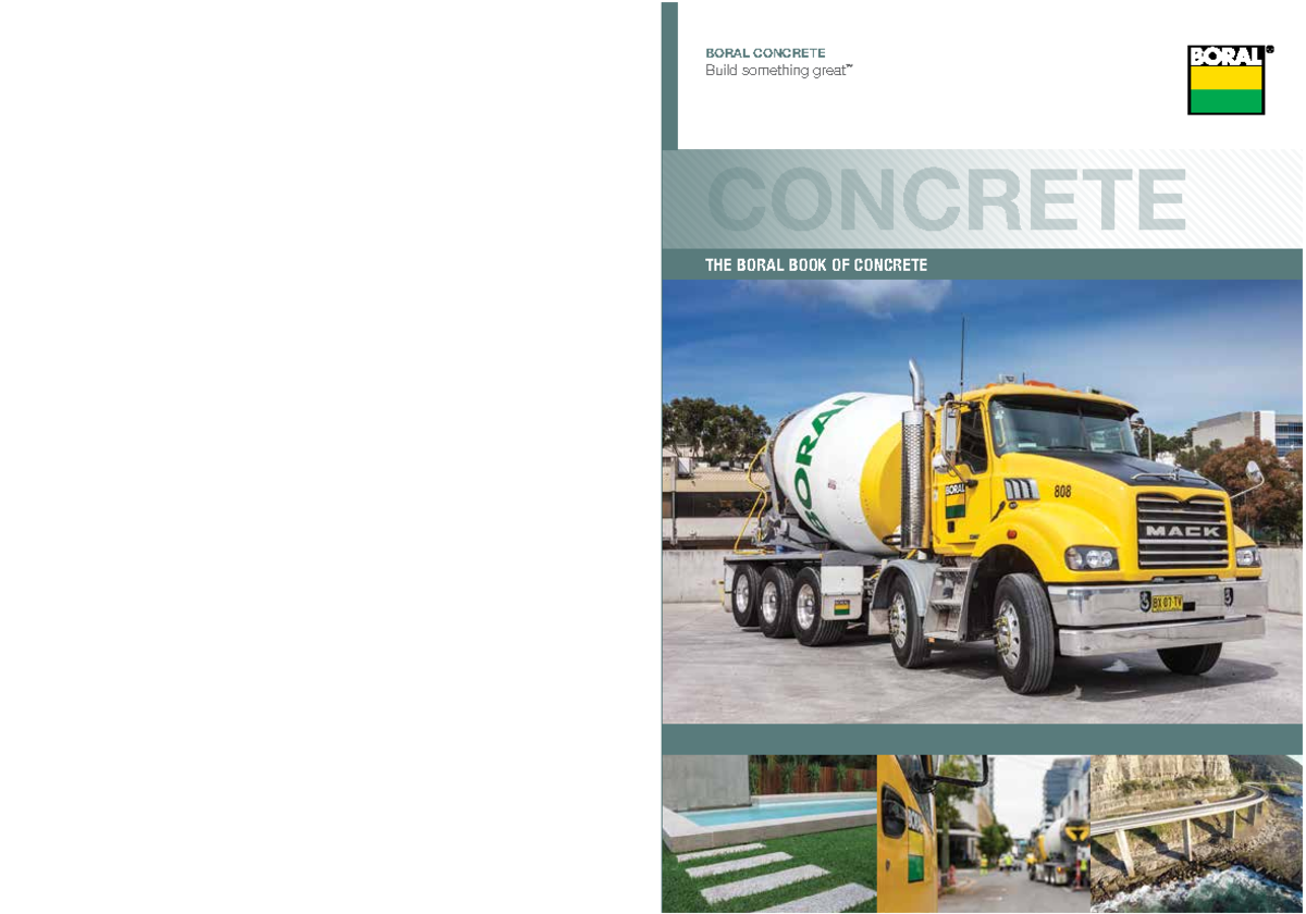 Boral Book Of Concrete 2020 - CONCRETE BORAL CONCRETE Build something great™ THE BORAL BOOK OF ...