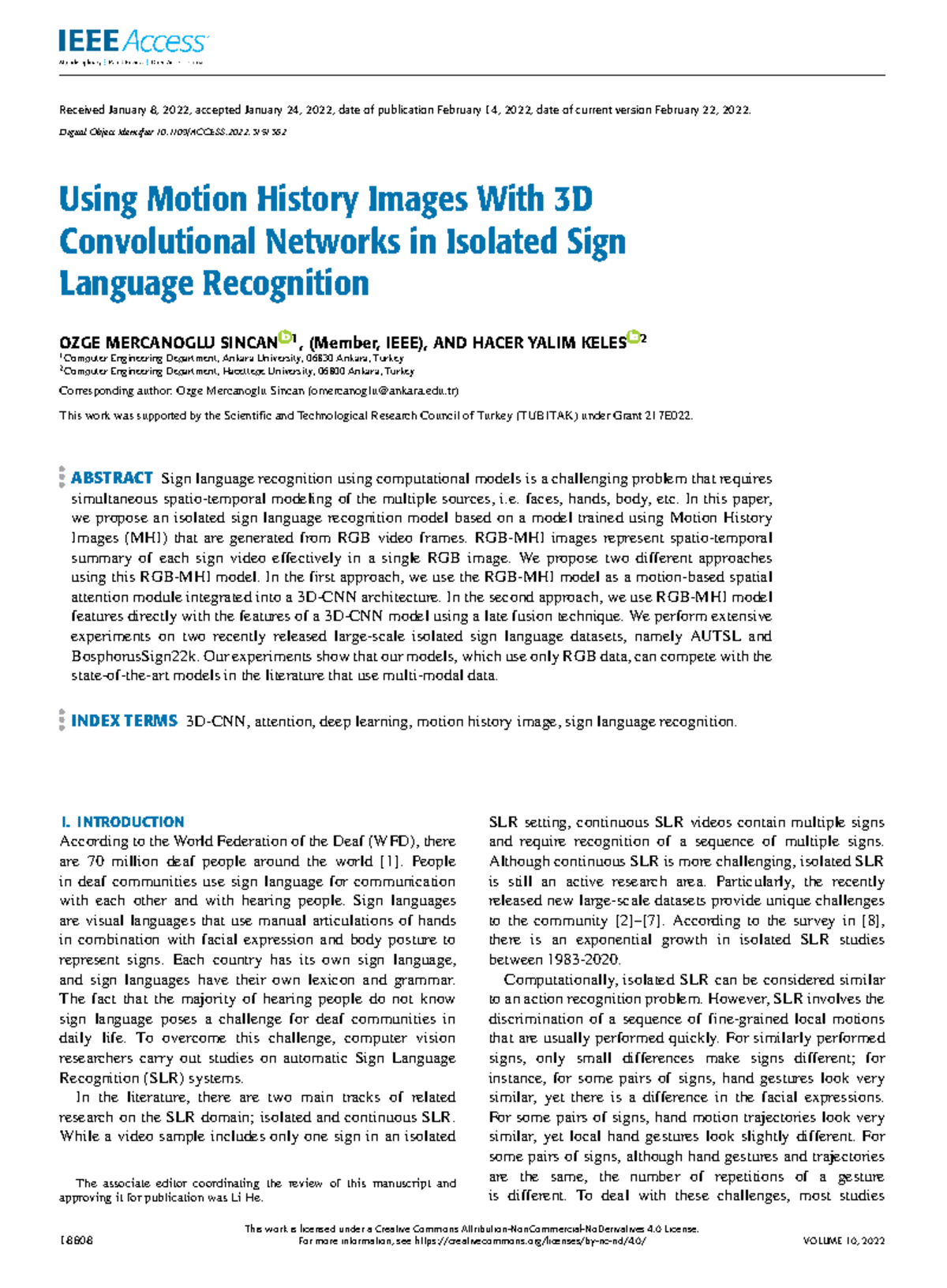 Using Motion History Images With 3D Convolutional Networks in Isolated Sign Language Recognition ...