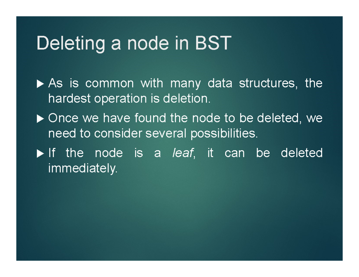 Del Bst This Is The Binary Search Tree In Dsa Deleting A Node In