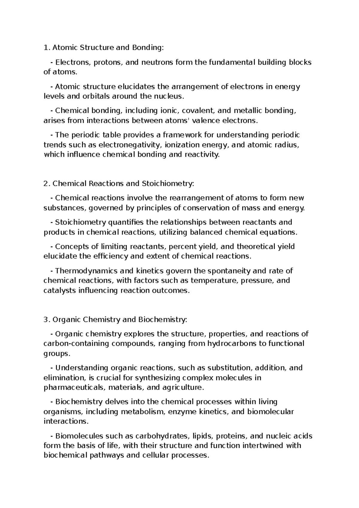 Chemistry notes - Atomic Structure and Bonding: Electrons, protons, and ...
