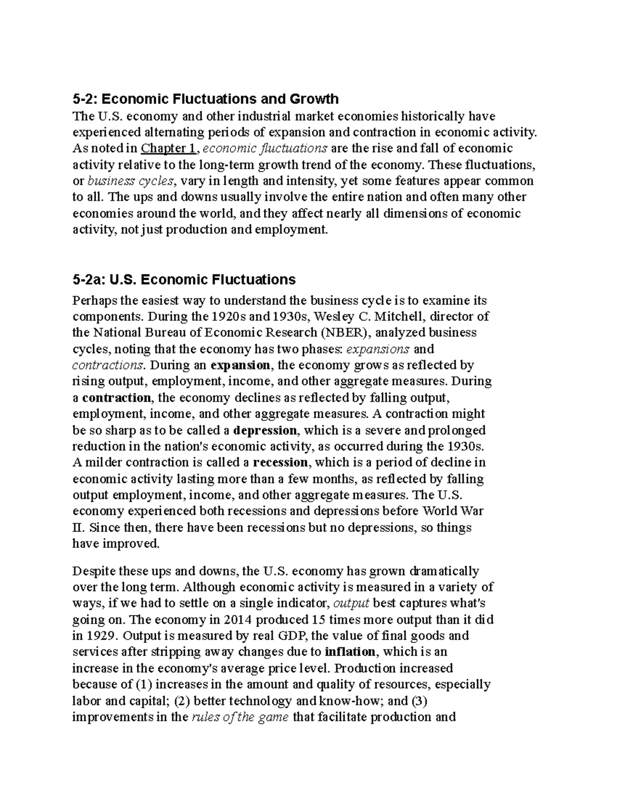 Chapter 5 2 Economic fluctuations and growth - 5-2: Economic ...