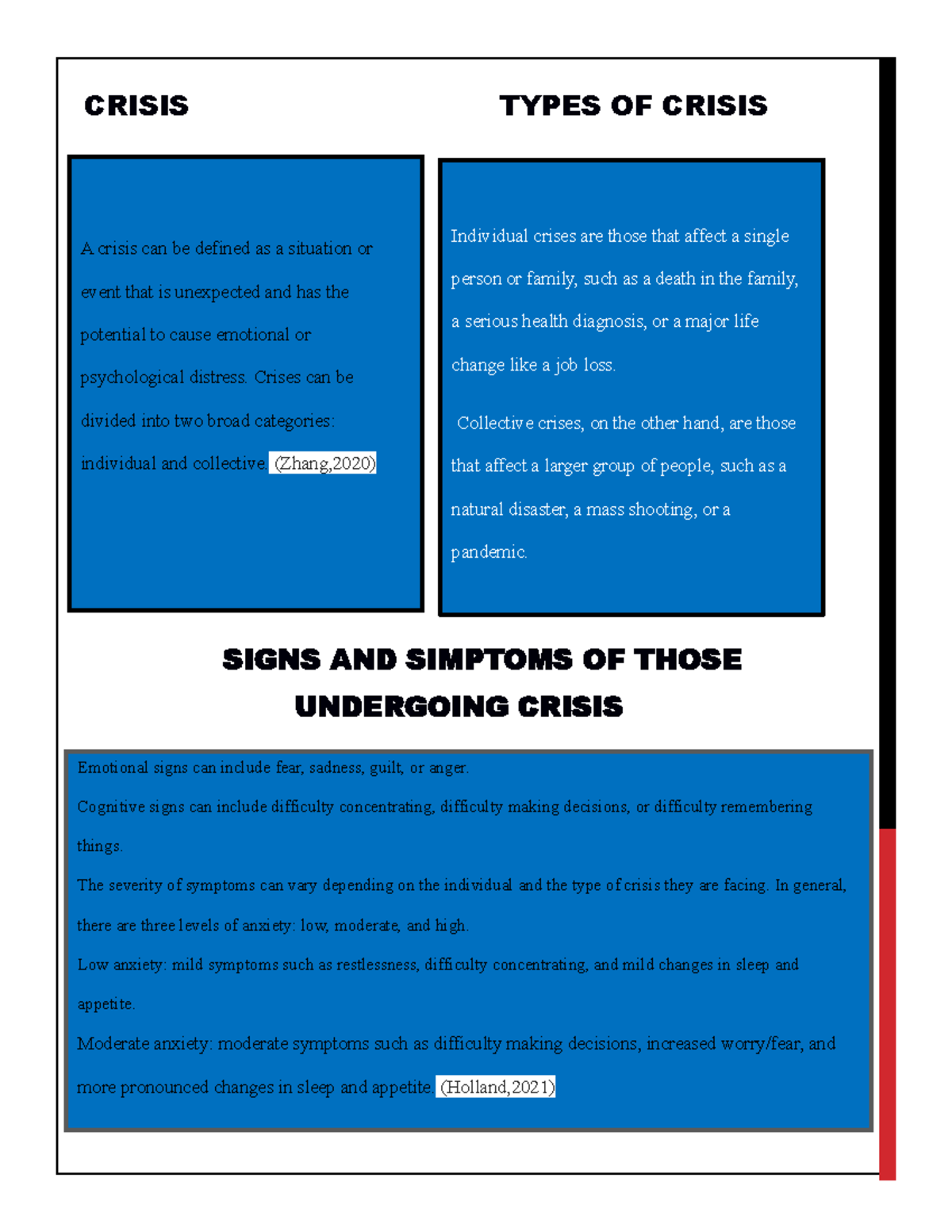 Crisispamphlet 2 - Assignment - CRISIS TYPES OF CRISIS Individual ...