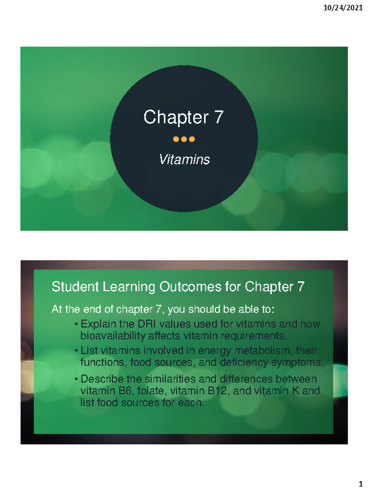 Chapter 7 Slides 5th ed - Summary Elements Of Nutrition - Chapter 7 ...