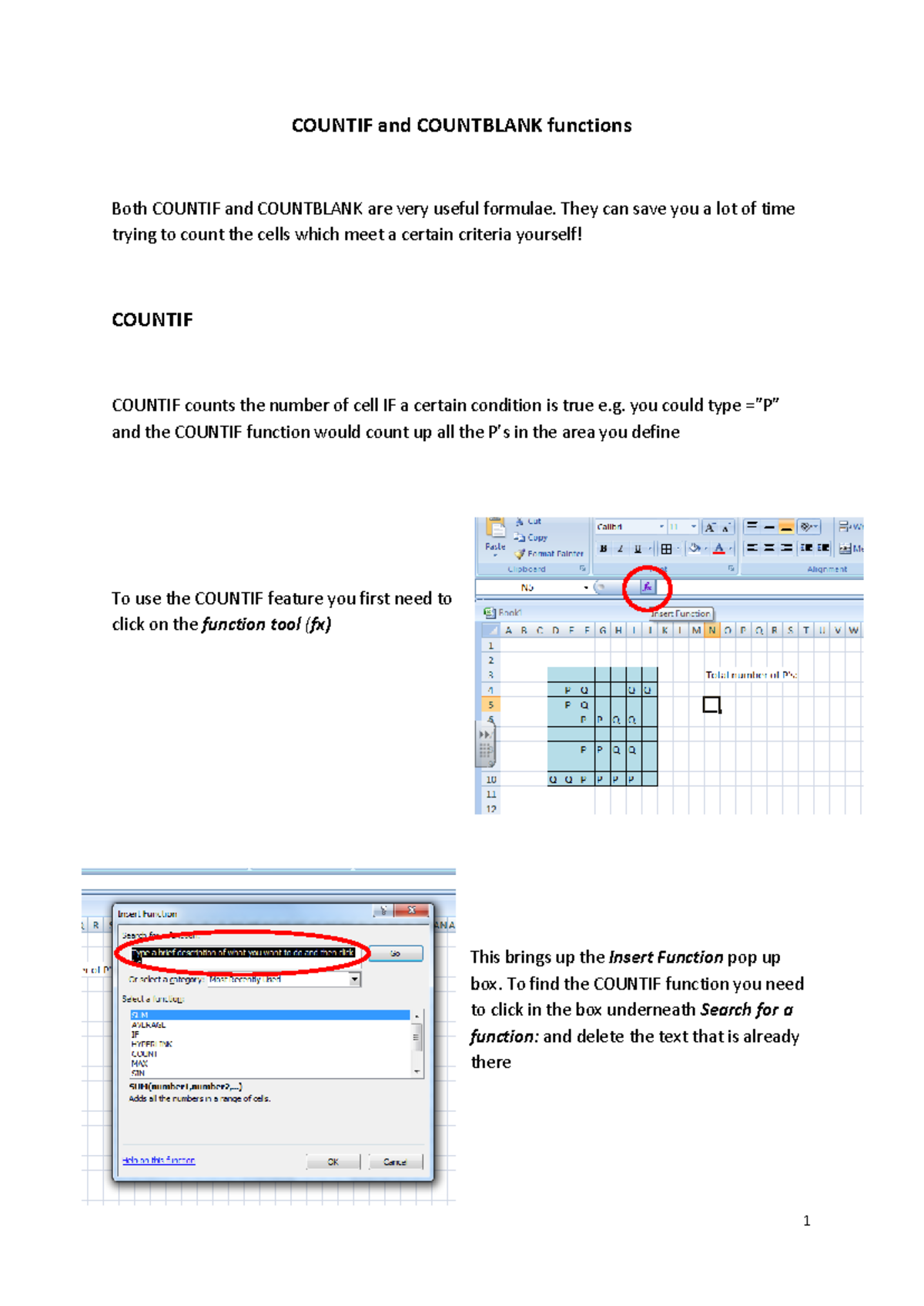 Countif And Countblank Functions Countif And Countblank Functions