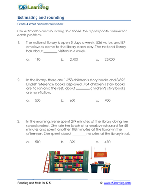 Grade 4 mixed word problems e - Reading and Math for K-5 © k5learning ...