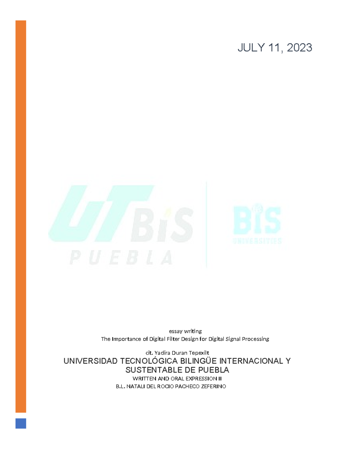 The Importance of Digital Filter Design for Digital Signal Processing ...