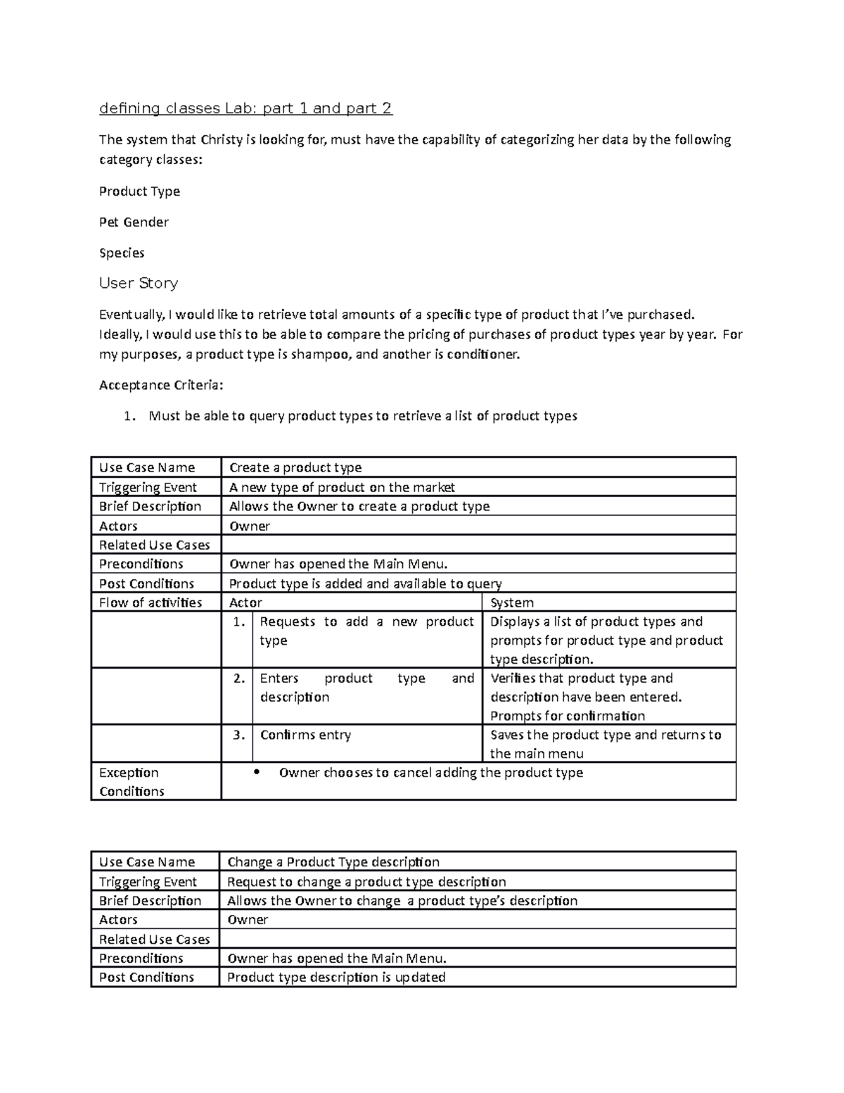 Defining Classes Lab (dog grooming) - defining classes Lab: part 1 and part 2 The system that ...