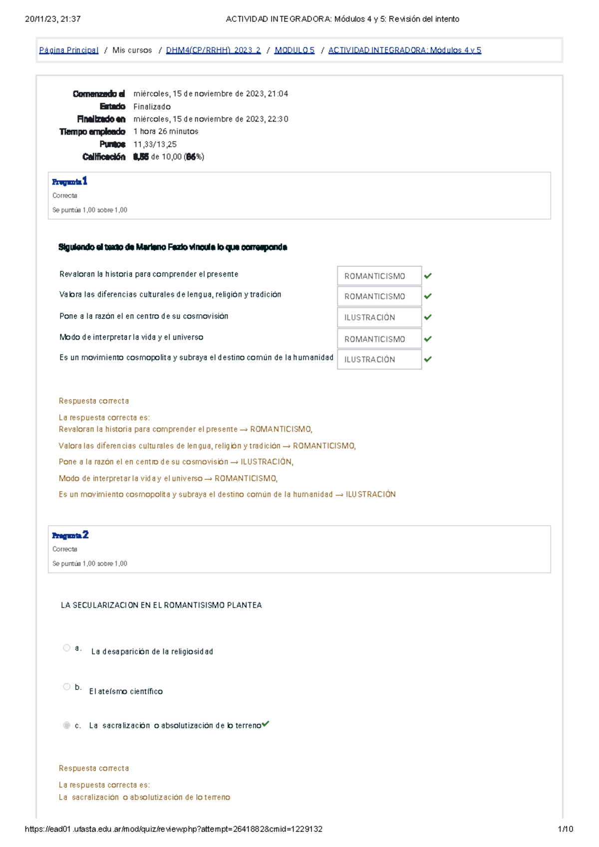 Actividad Integradora Módulos 4 y 5 - Página Principal / Mis cursos ...