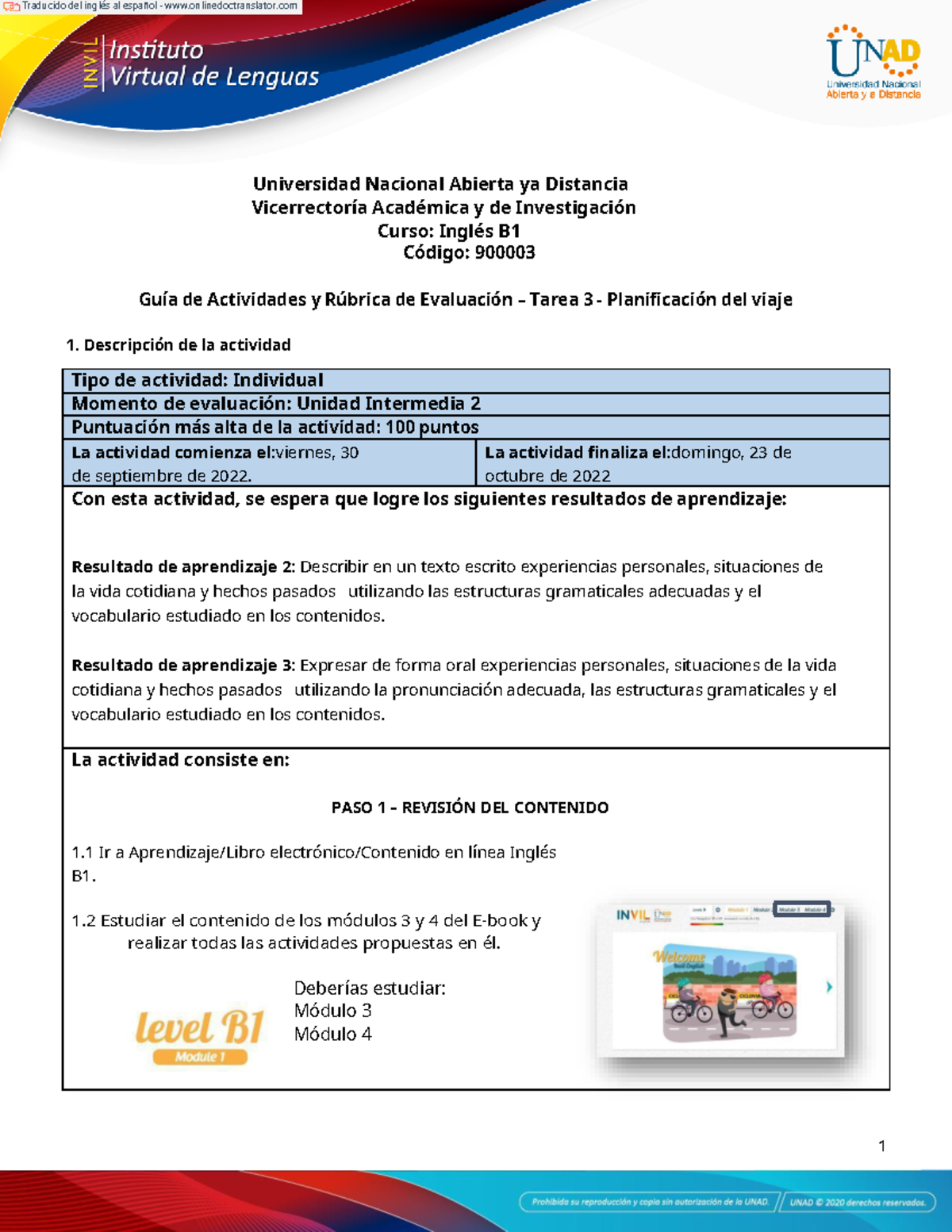 Activities guide and evaluation rubric - Unit 2 - Task 3 - Planning the ...