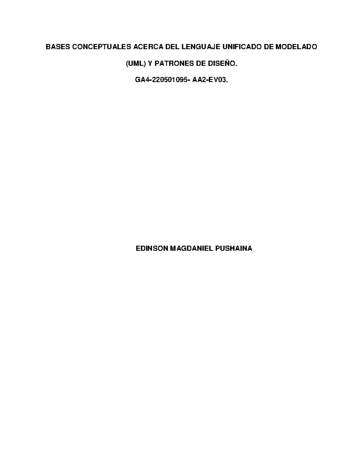 Bases conceptuales acerca del lenguaje unificado - BASES CONCEPTUALES ...