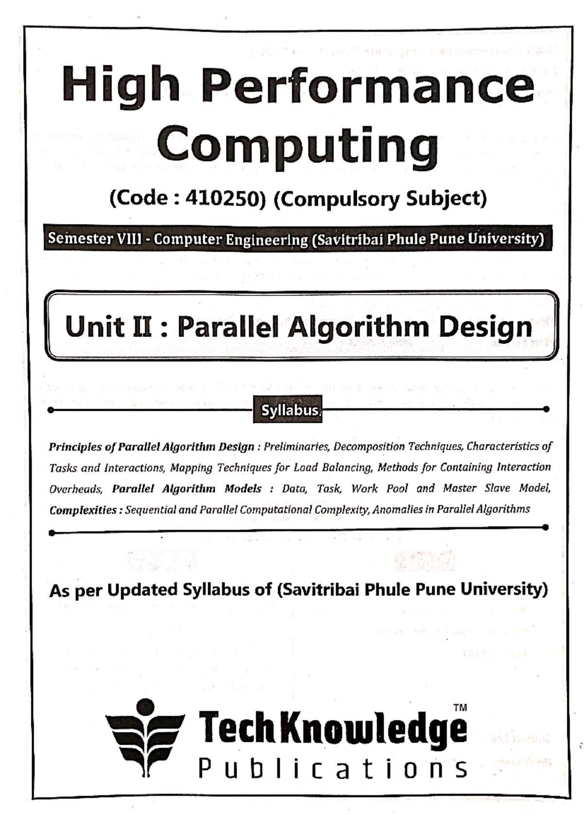 HPC-unit2 Updated syllabus - Computer Engineering - Studocu