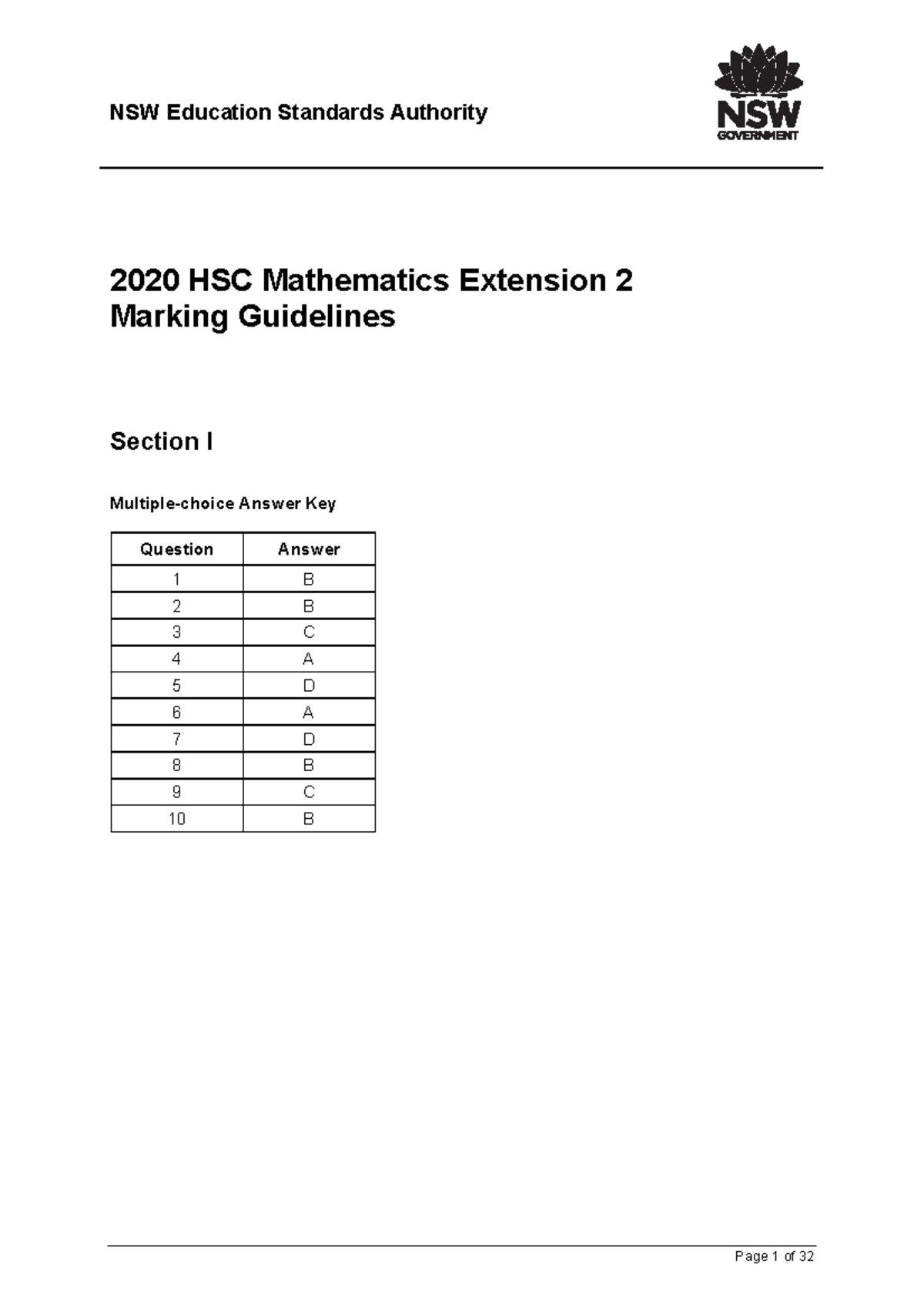 2020 hsc mathematics ext 2 mg - ####### NSW Education Standards ...