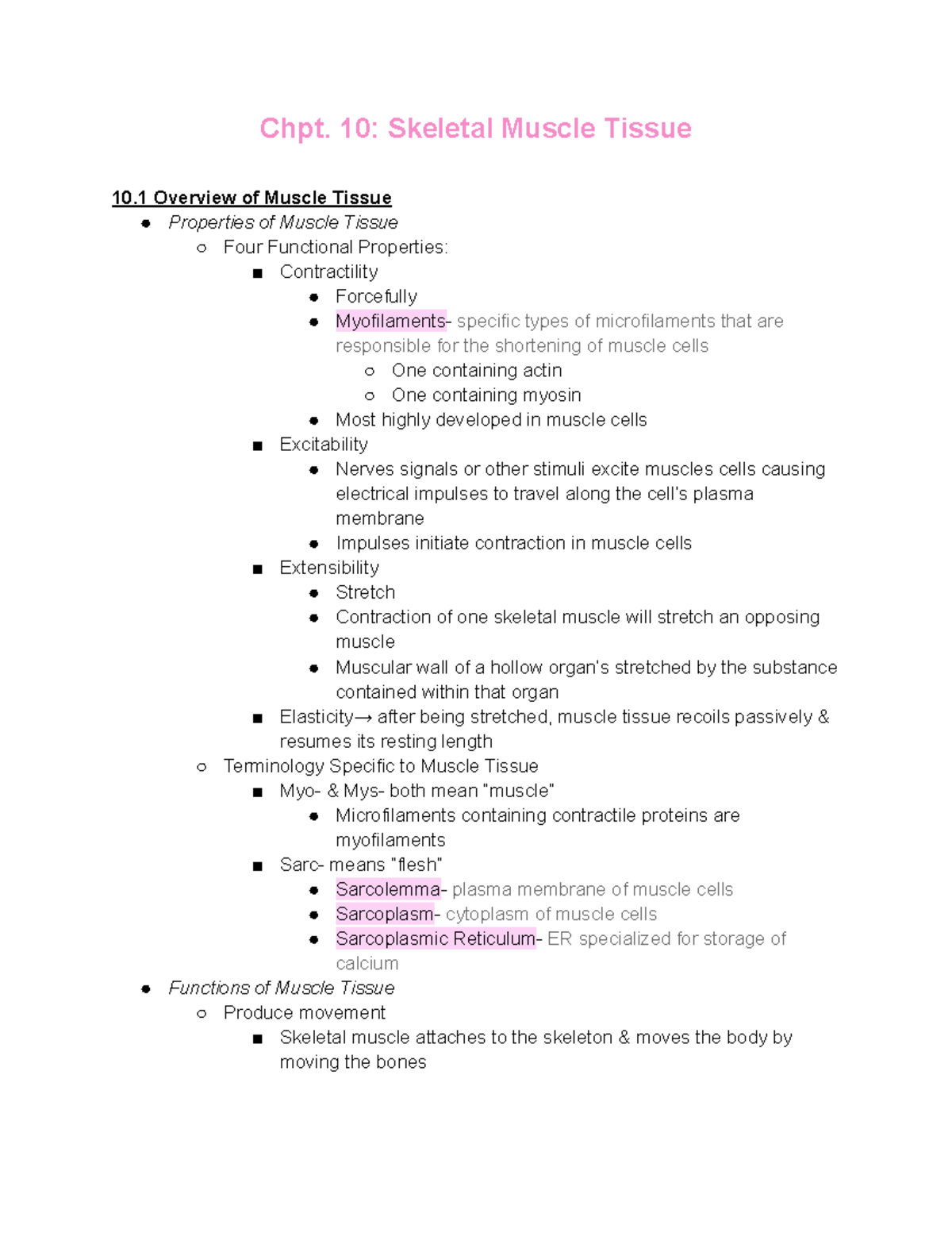 chapter-10-notes-chpt-10-skeletal-muscle-tissue-10-overview-of