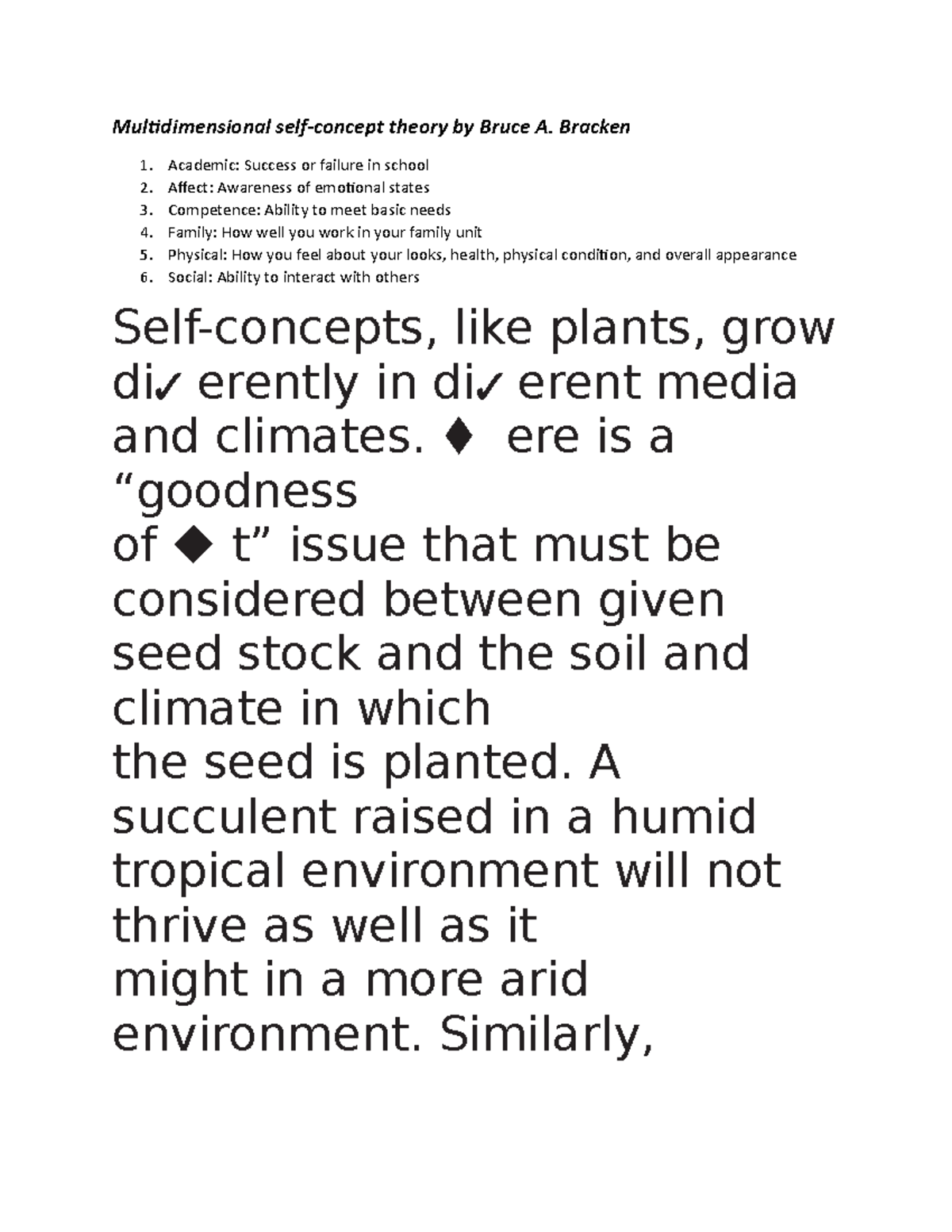 Multidimensional theory - Multidimensional self-concept theory by Bruce ...