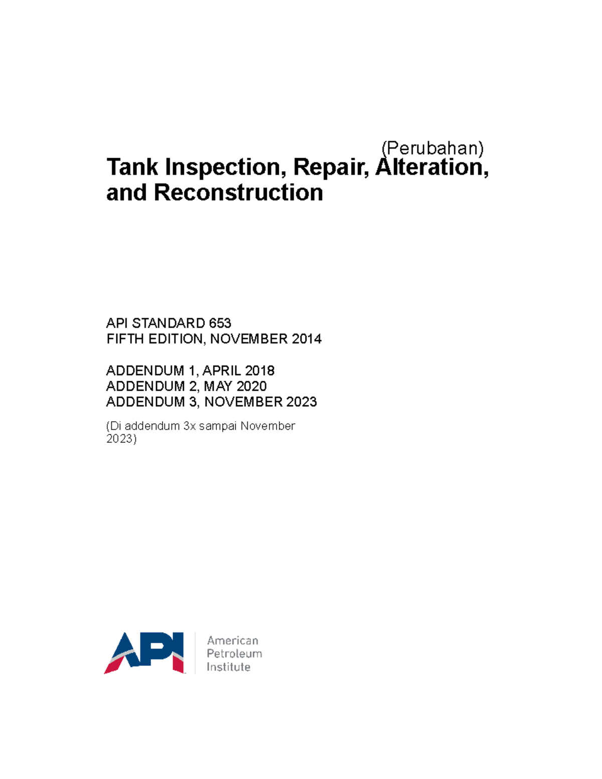 API 653 hal 1-10 - API 653 untuk tangki - Tank Inspection, Repair ...