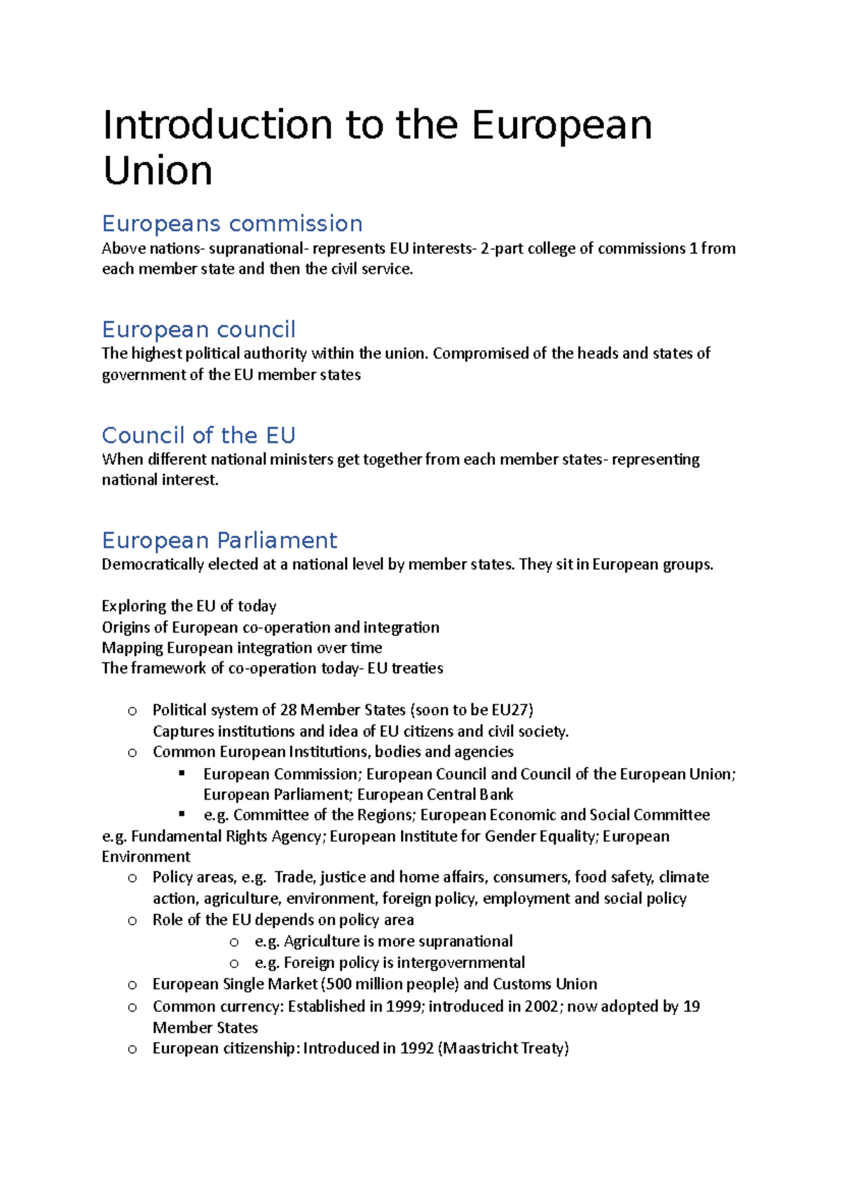 Introduction to the European Union - Introduction to the European Union ...
