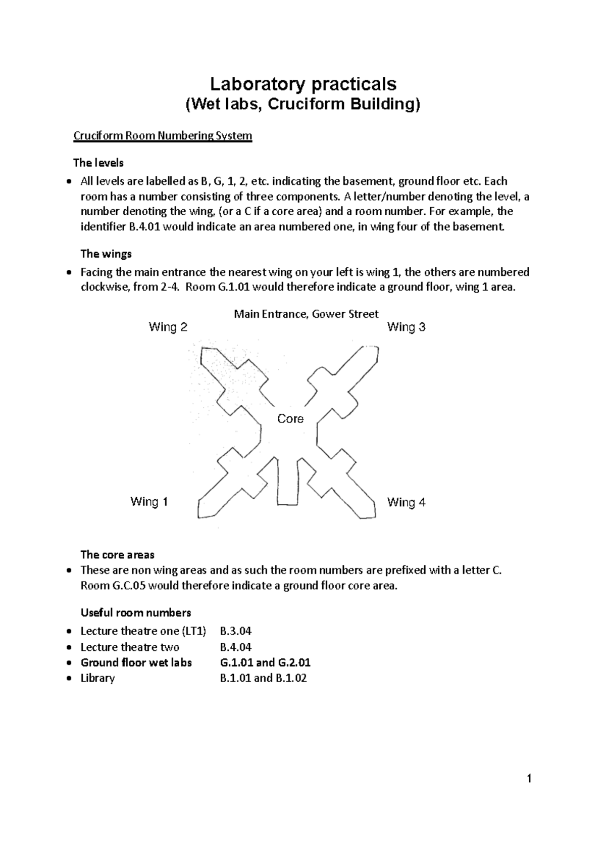 Laboratory practicals-Bioc0004 2023 - Laboratory practicals (Wet labs ...