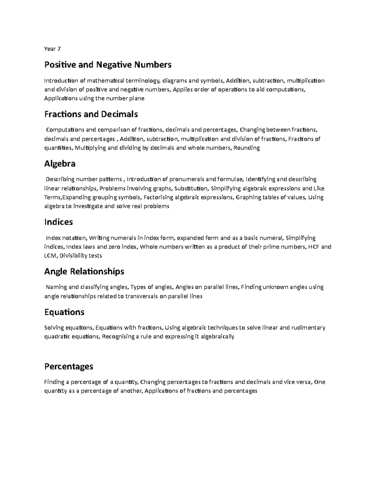 Neel7thgrade SYL - computer notes - Year 7 Positive and Negative ...