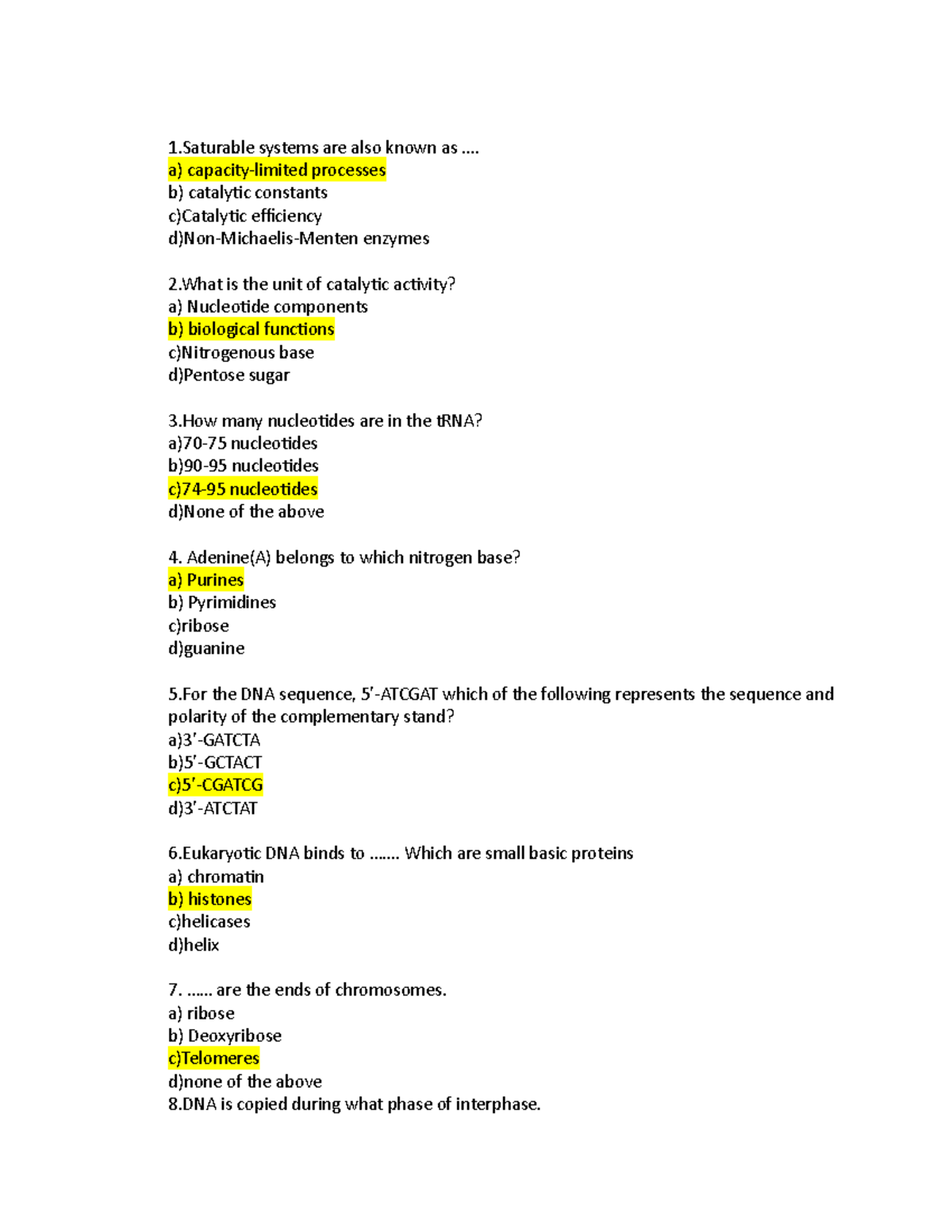 Biosystem 1 - The questions that helps you with the exam - 1 systems ...