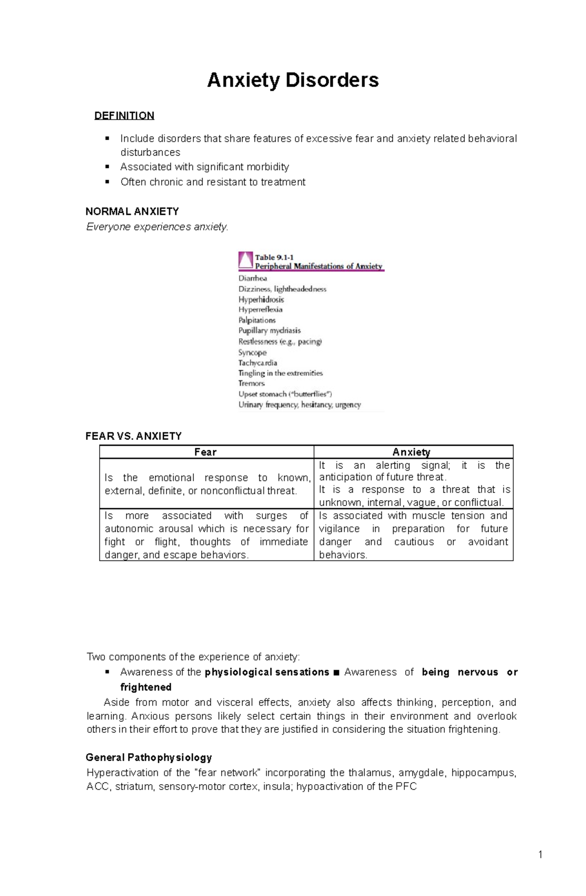 Mid-Term-Revalida - Med Terms - Anxiety Disorders DEFINITION Include ...