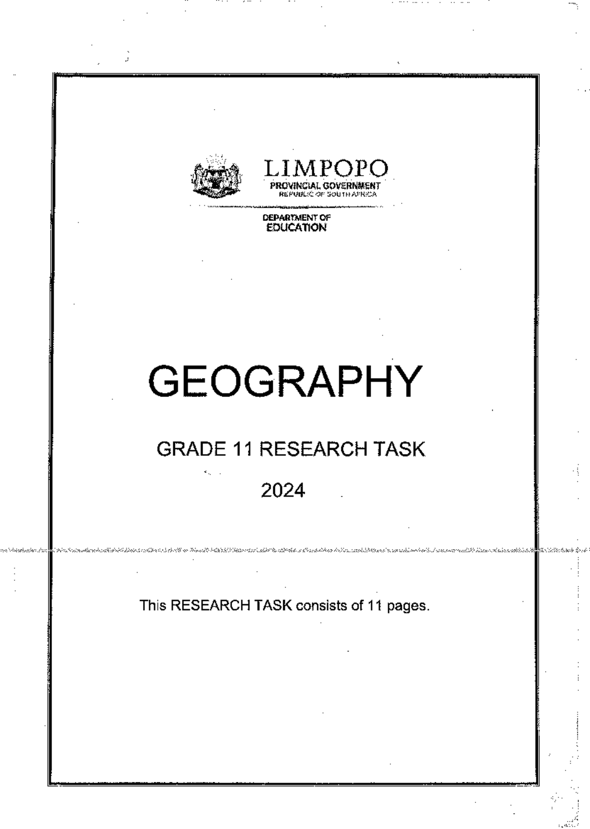 Research Task - GGH 1501 - Studocu