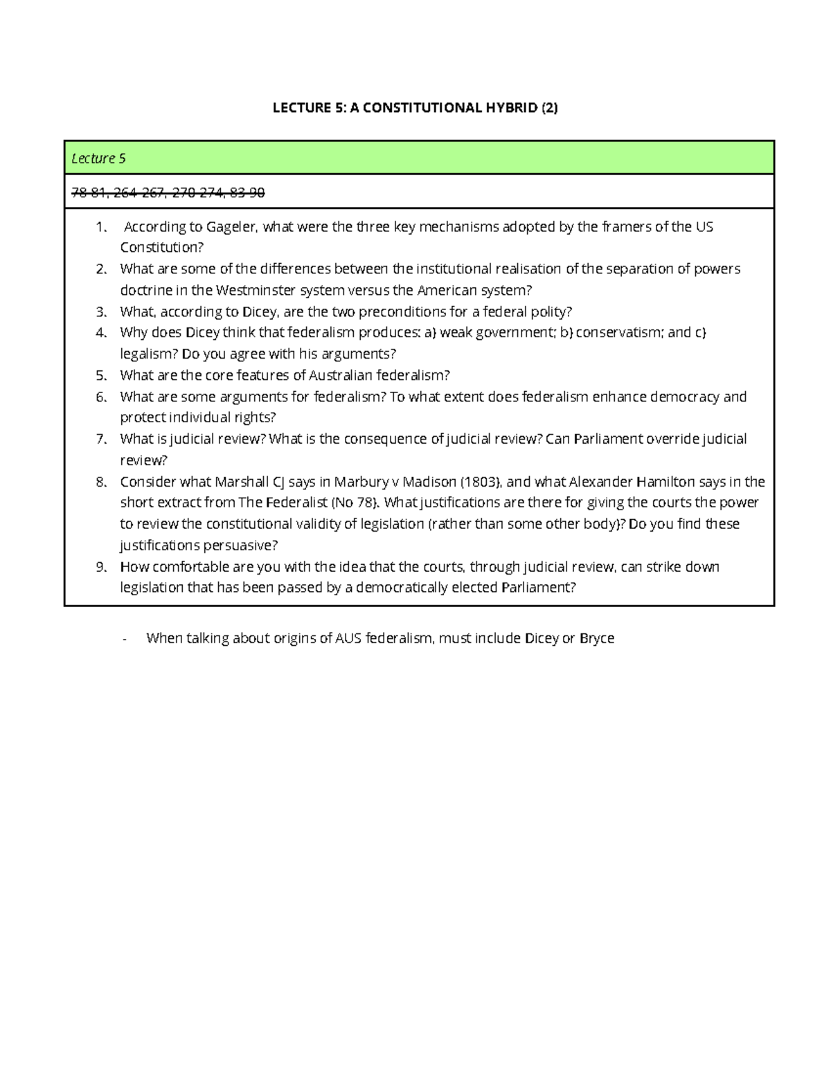 Lecture 3A A Constitutional Hybrid - LECTURE 5: A CONSTITUTIONAL HYBRID ...