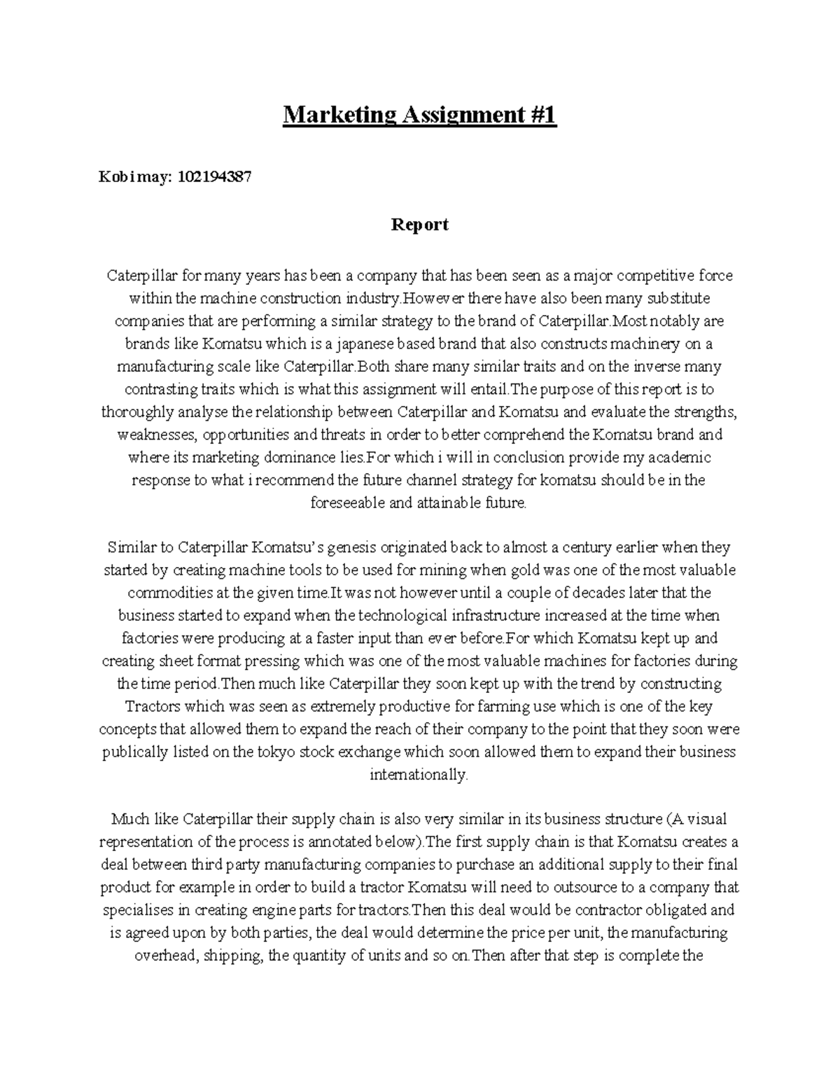 Marketing Assignment - Marketing Assignment Kobi may: 102194387 Report ...