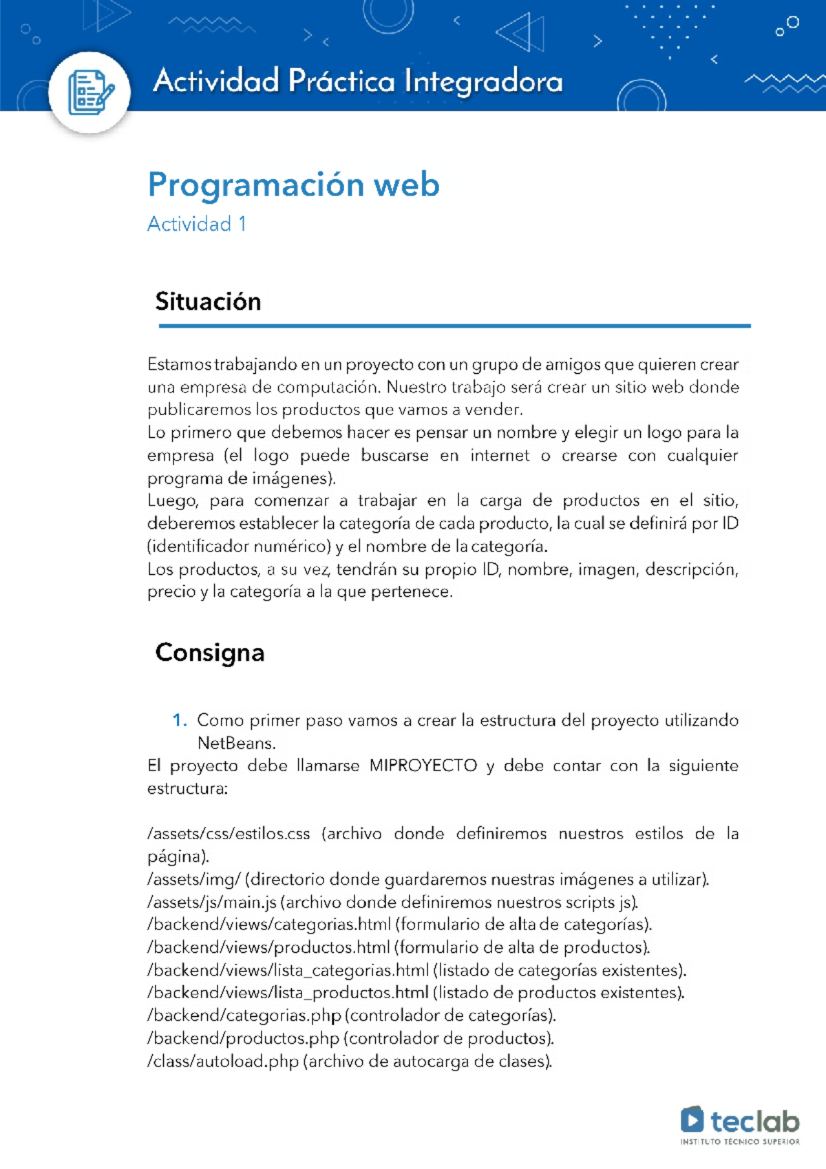 Actividad 1 - Api1 - Programacion web - Studocu