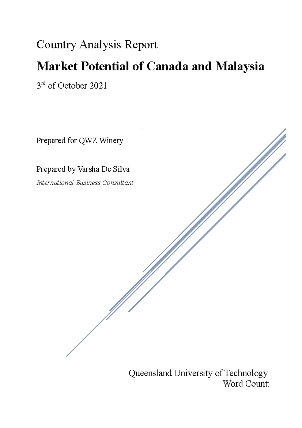 Assessment #2- Country Analysis Report - Country Analysis Report Market ...