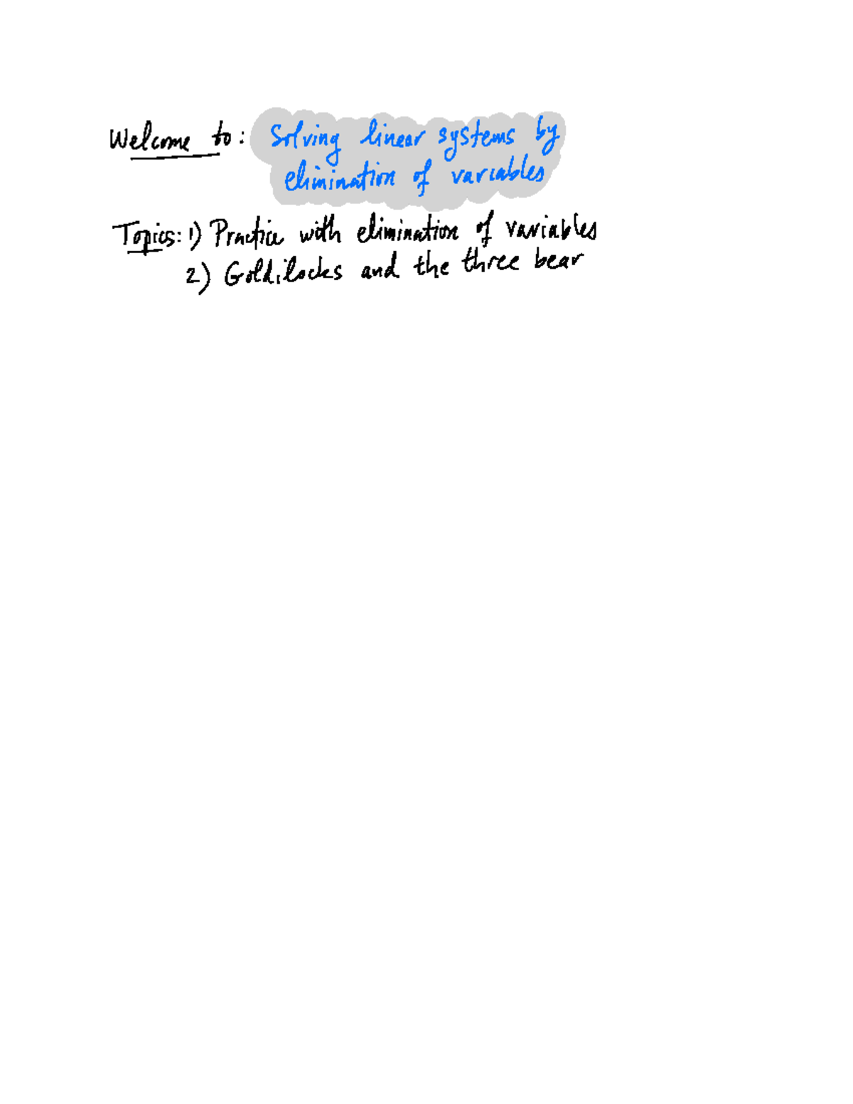 Elimination of variables (annotated) - MATH 2265 - Studocu