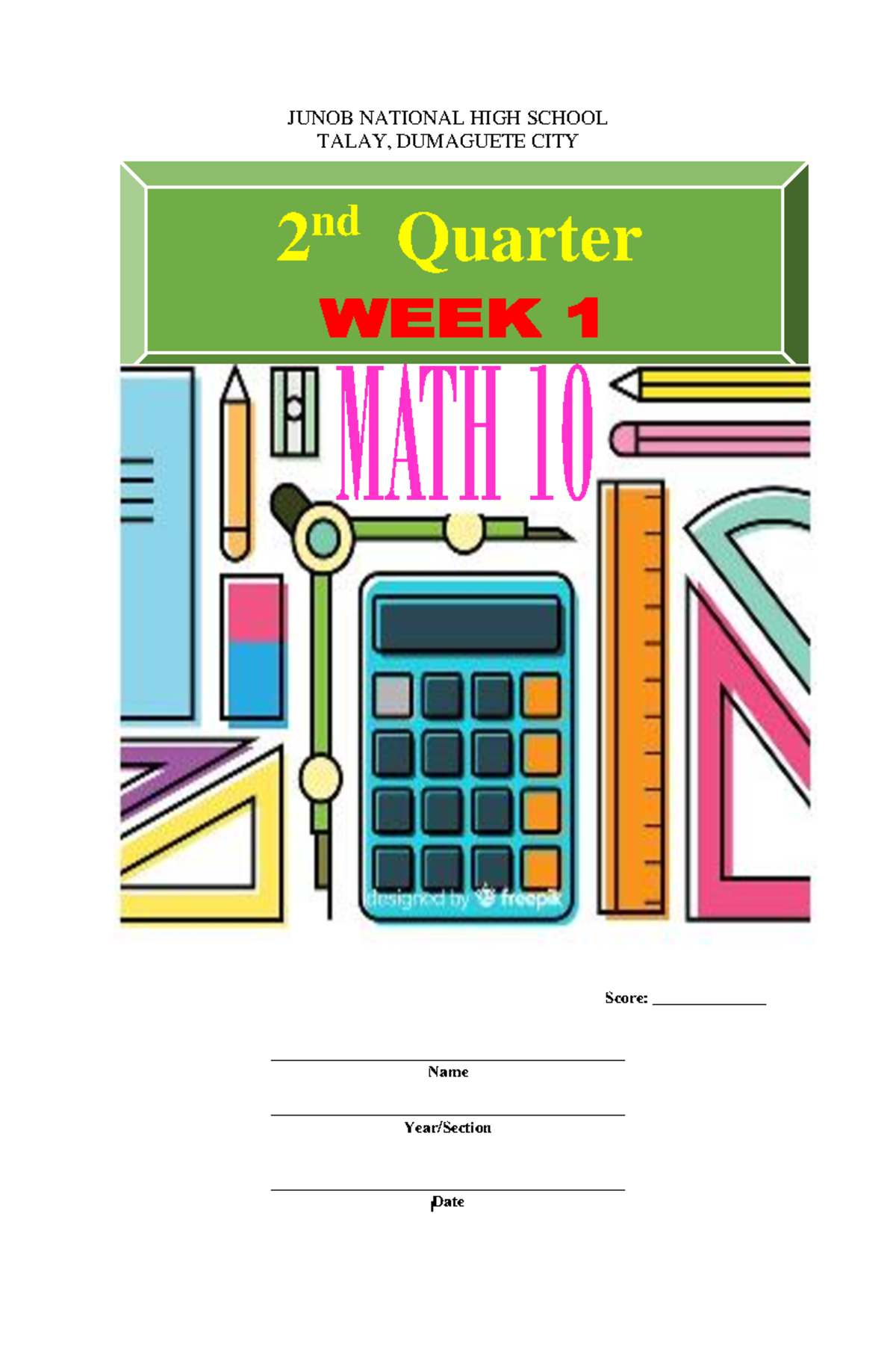 Q2-Week-1 - Science pdf files. - 1 JUNOB NATIONAL HIGH SCHOOL TALAY ...