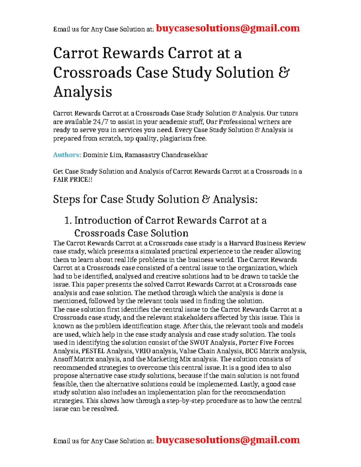 Case Solution Carrot Rewards Carrot at a Crossroads - Carrot Rewards ...