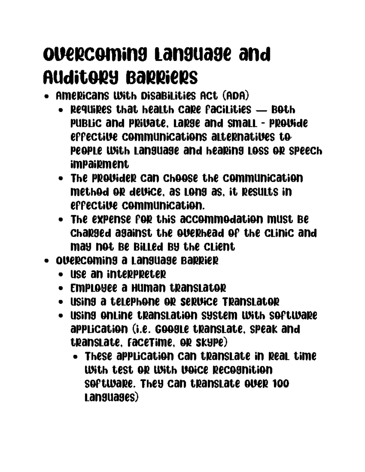 Communication barriers PDF - Overcoming Language and Auditory Barriers ...