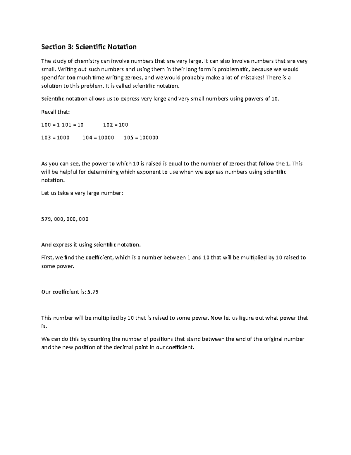 Scientific Notation - It can also involve numbers that are very small ...
