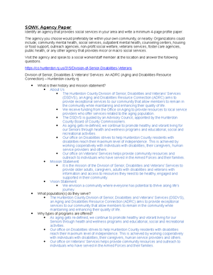 Intro to Social Work Notes Week 3 Chapter 3 - Introduction to Social ...