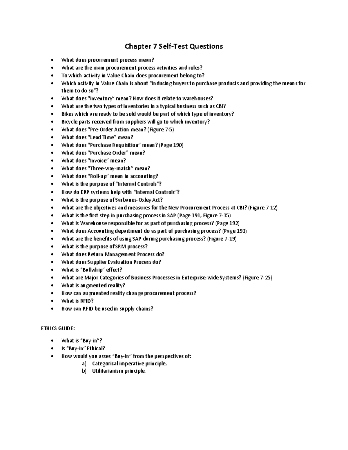 Chapter 7 Self-Study Questions - Chapter 7 Self-Test Questions What ...