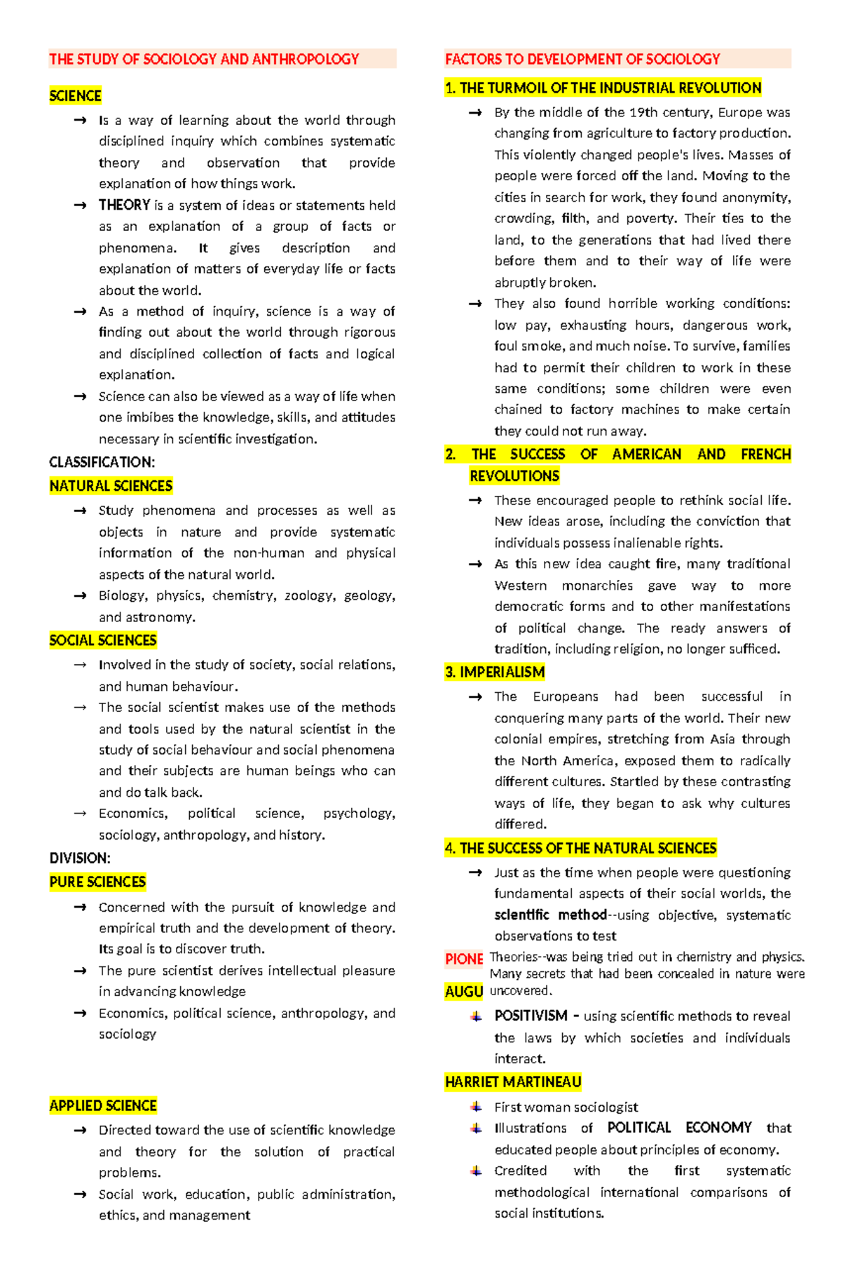 Gfgfgf - Dnsbs - THE STUDY OF SOCIOLOGY AND ANTHROPOLOGY SCIENCE Is a ...