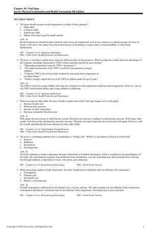 Exam View - Chapter 12 - Review - Chapter 12: Nutrition Assessment ...
